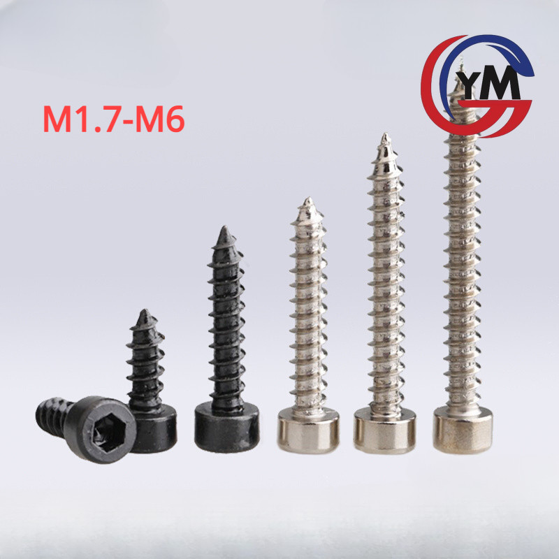 [Yhm1]หัวจม สกรู เกลียวปล่อย ชุบนิกเกิล / เหล็กกล้าคาร์บอน,Hexagon ...