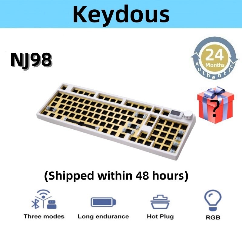 Keydous NJ98 3 โหมด 2.4G บลูทูธไร ้ สายชุดคีย ์ บอร ์ ดเชิงกล 98 คีย ์ ...