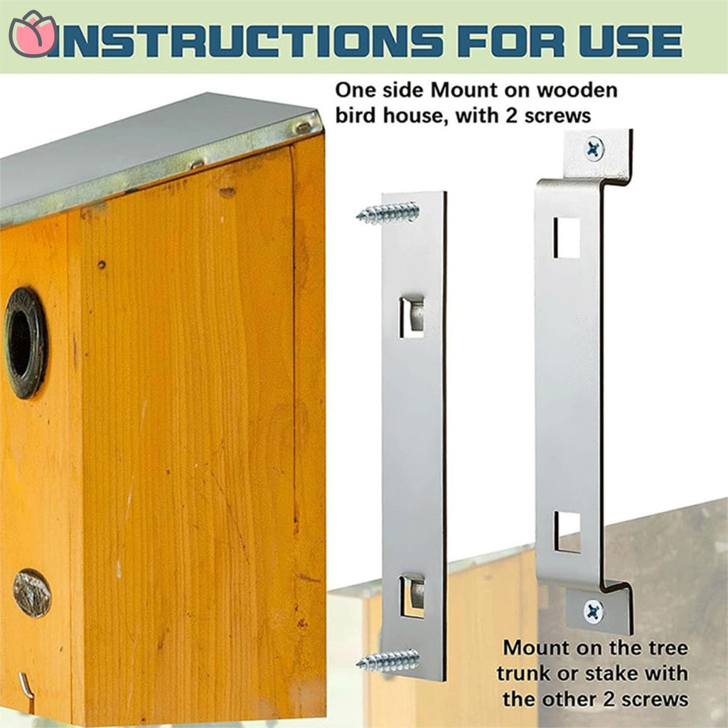 Bird Feeder สนับสนุนกรอบ House Mount Kit Bird House Mount วงเล ็ บติดตั ...