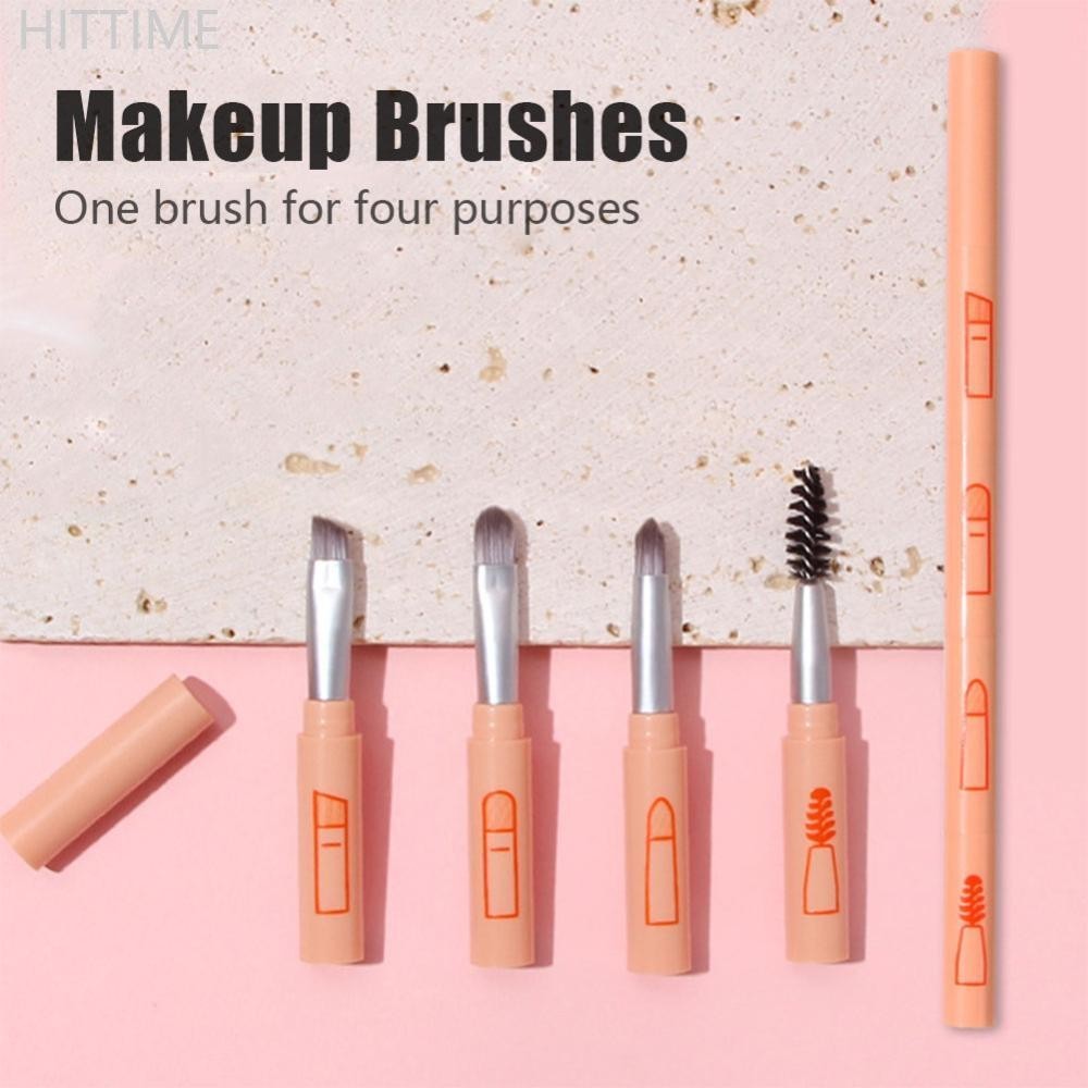 Hittime 4 in 1 Eye แปรงแต่งหน้ามินิแบบพกพาชุดแปรงแต่งหน้า Eye Shadow แปรงอายไลเนอร์แปรง Eye ...