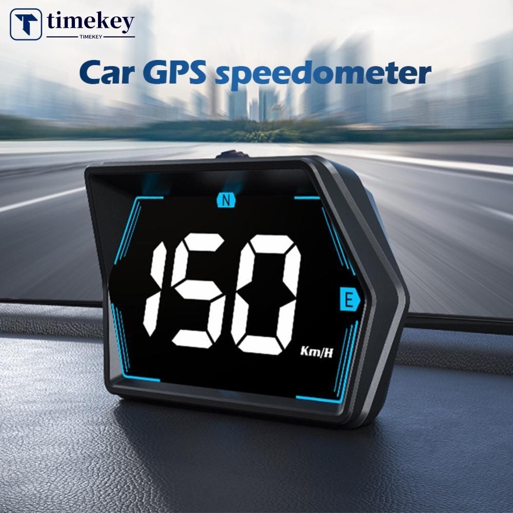 Timekey รถ HUD หัวดิจิตอล Speedometer GPS ความเร็วเมตร KMH MPH Dispaly ...