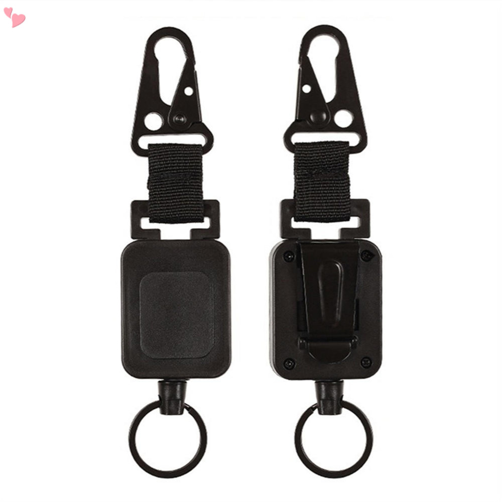 Retractable Key Ring Badge Anti-theft โลหะ Easy-to-ดึงหัวเข ็ มขัดเชือก ...