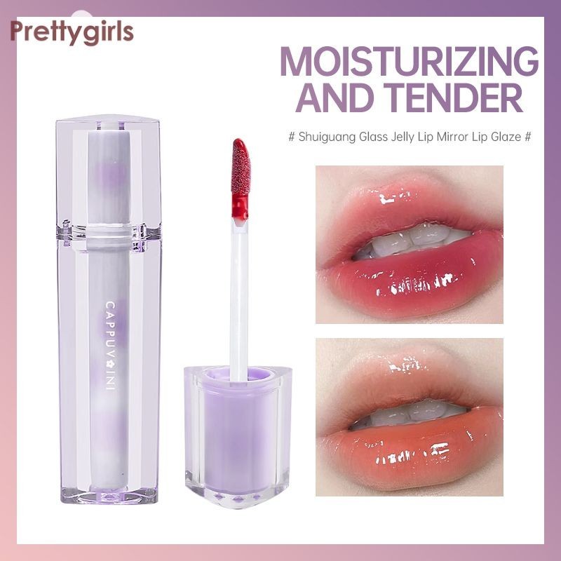 【PY1】Cappuvini ลิปกลอส เนื้อกระจก กันน้ำ ให้ความชุ่มชื้น ไม่ติดแก้ว-PY ...