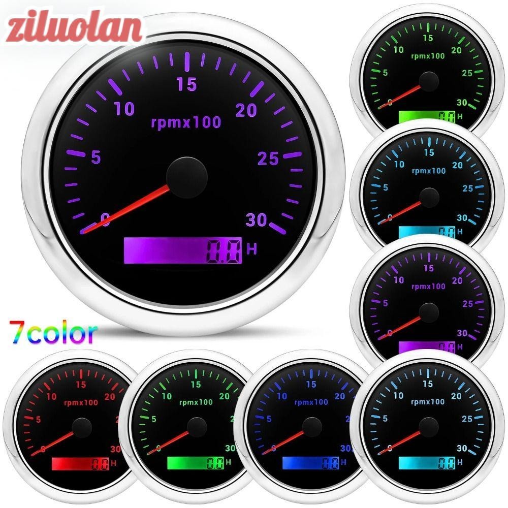 Ziluolan เครื่องยนต์ Tachometer, 85 มม.5000/6000/7000 RPM Gauge REV ...