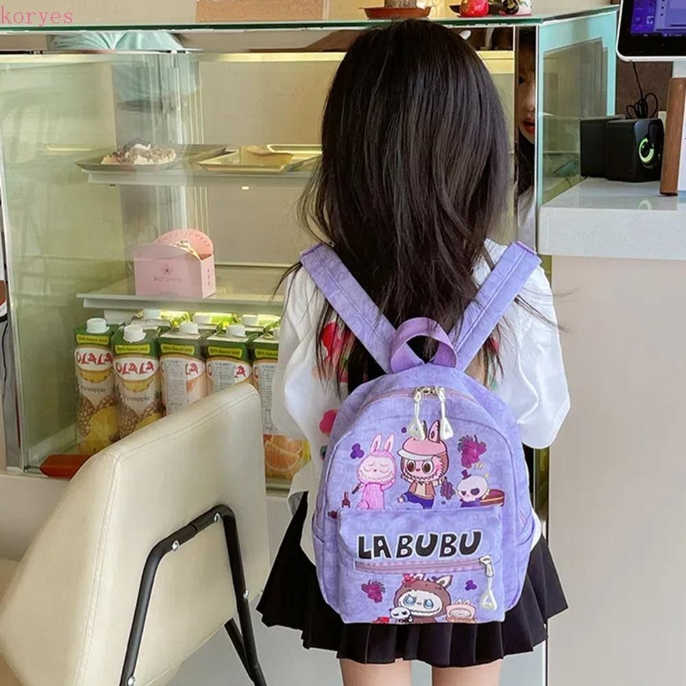 Koryes Labubu Daypack, Nylon Adjustable Straps Labubu Backpack, Cute ...
