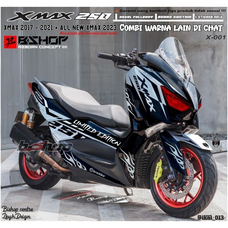 Decal STICKER YAMAHA XMAX 250 OLD / NEW FULLBODY ฟรีให้เลือกสีไหนชอบ ...