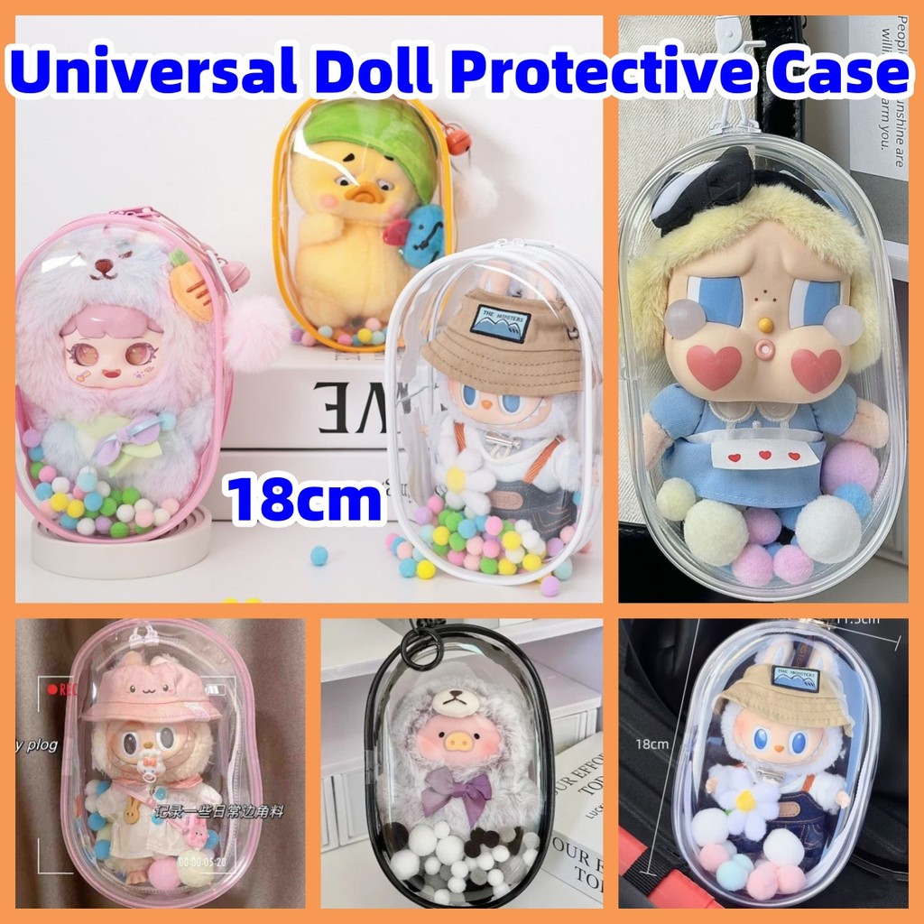 18 ซม. ตุ๊กตา Universal โปร่งใสกันน้ําป้องกันกรณี Labu HD Clear กล่อง ...