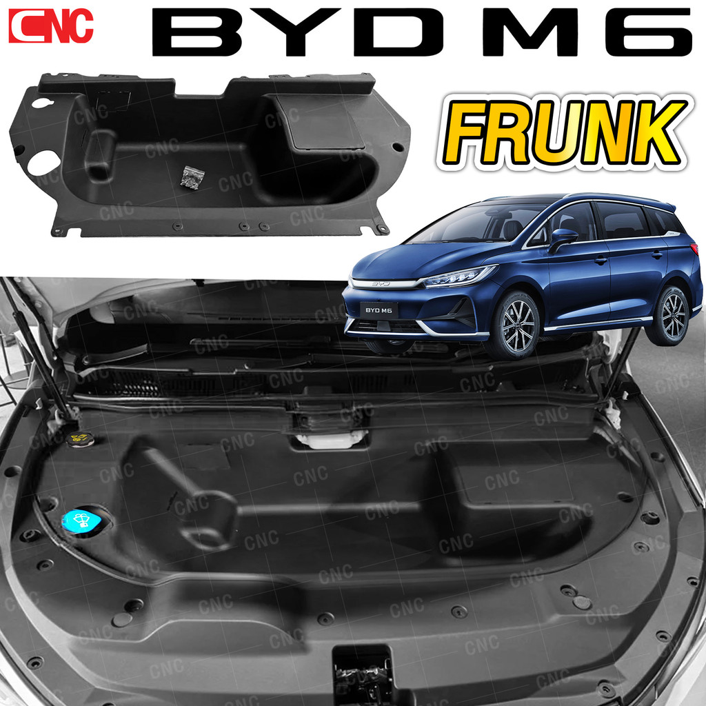 (พร้อมส่ง) กล่องเก็บของฝาหน้า BYD M6 Frunk อย่างดี ติดตั้งง่าย วัสดุแบบ ...