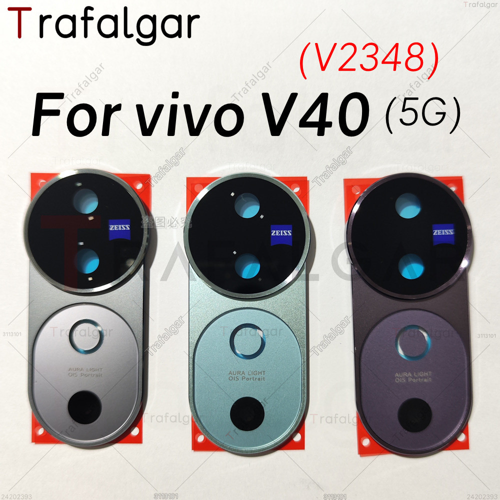 เลนส์กล้องด้านหลังสําหรับ vivo V40 5G V2348 ฝาครอบกระจกกล้องด้านหลัง ...
