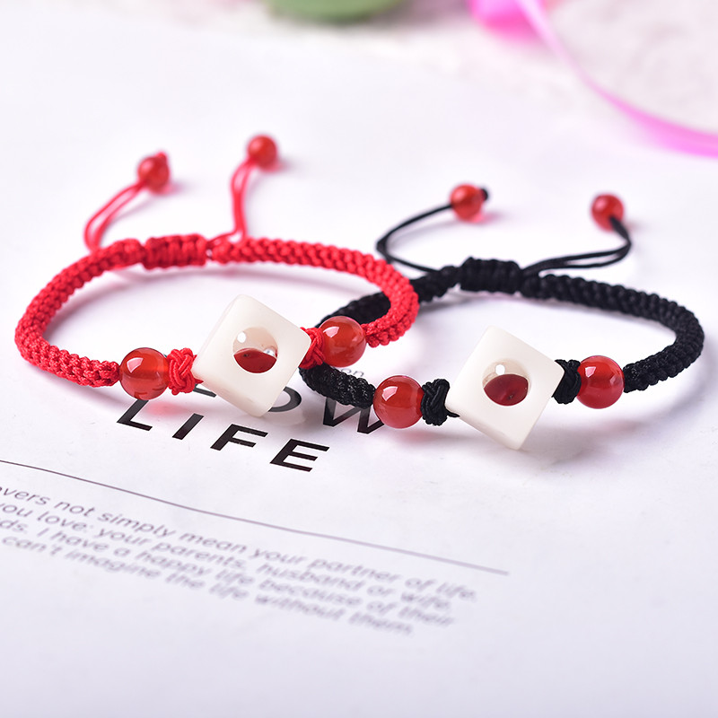 สร้อยคอถั่ว Anhong ลูกเต๋าที่สวยงาม สร้อยข้อมือ DIY สำเร็จรูป ลูกเต๋า ...