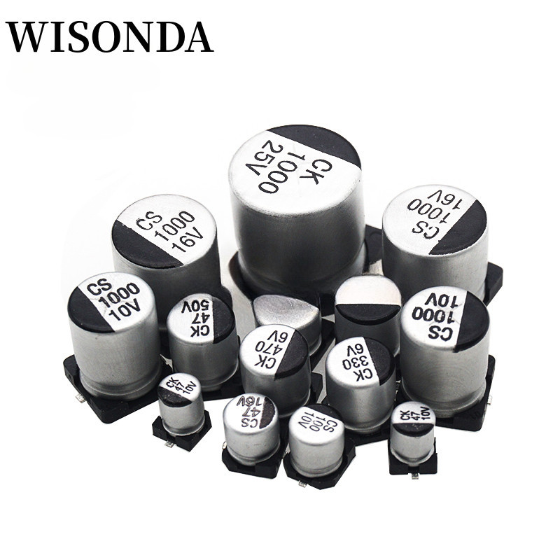 10pcs SMD อลูมิเนียม Electrolytic Capacitor 6.3V 10V 16V 25V 35V 50V 1UF 2.2UF 4.7UF 10UF 22UF ...