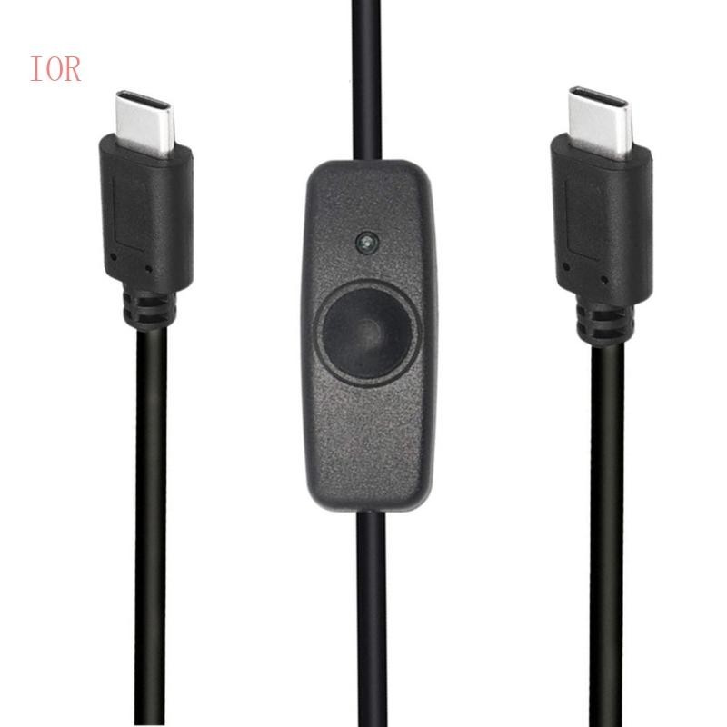 Ior Double End Type C ชายสายไฟ USB Type C สายไฟ 318 เปิดปิดสวิตช์ปุ่ม ...