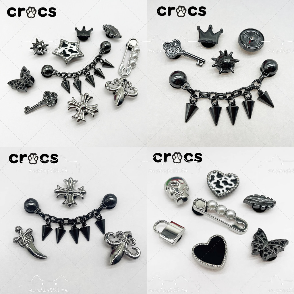 jibbitz crocs Metal punk Chain jibbitz set jibbitz crocs เกาหลี crocs ...