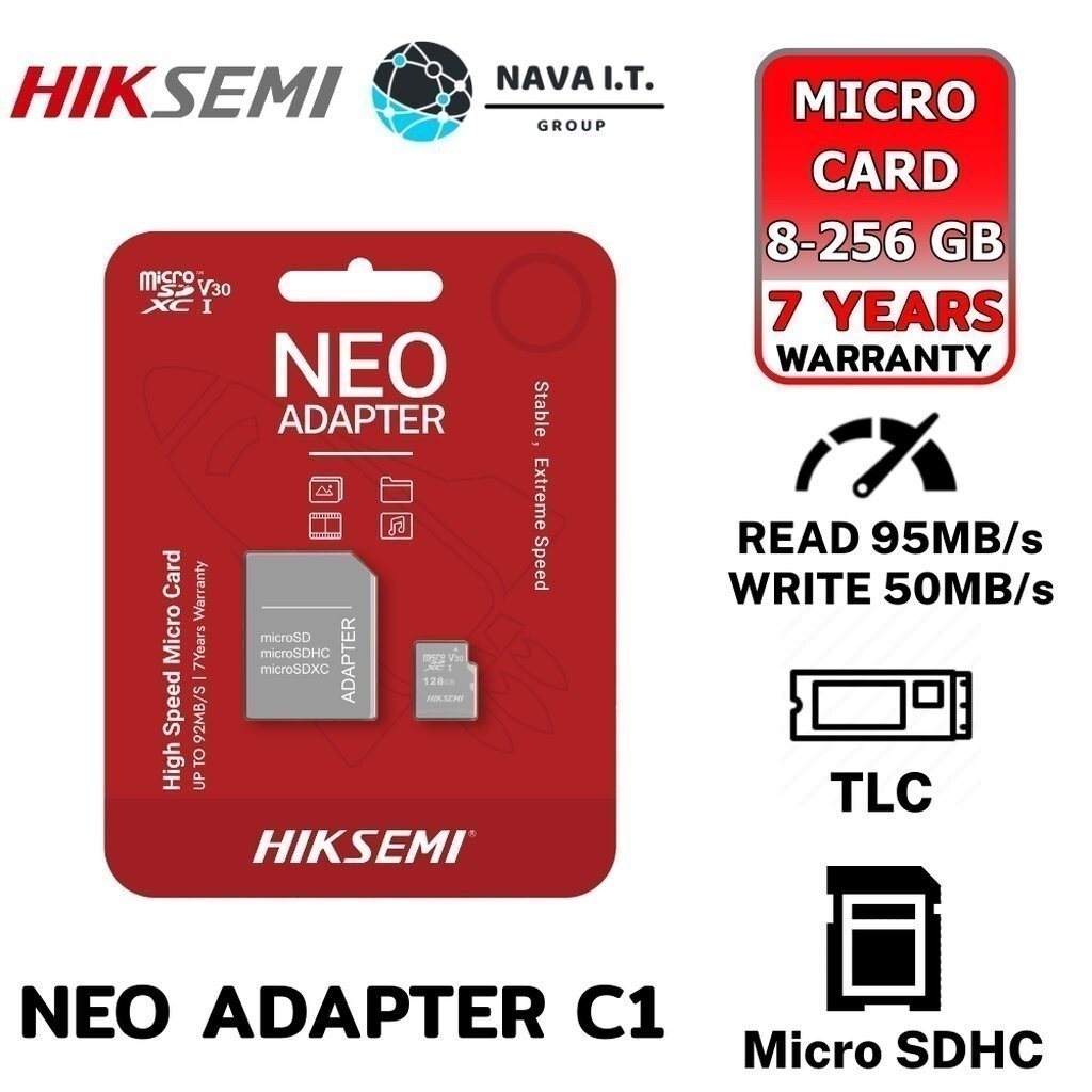 ⚡️กรุงเทพฯด่วน1ชั่วโมง⚡️ HIKSEMI NEO ADAPTER C1 64GB - 256GB HIGH SPEED MICRO CARD รับประกัน ...