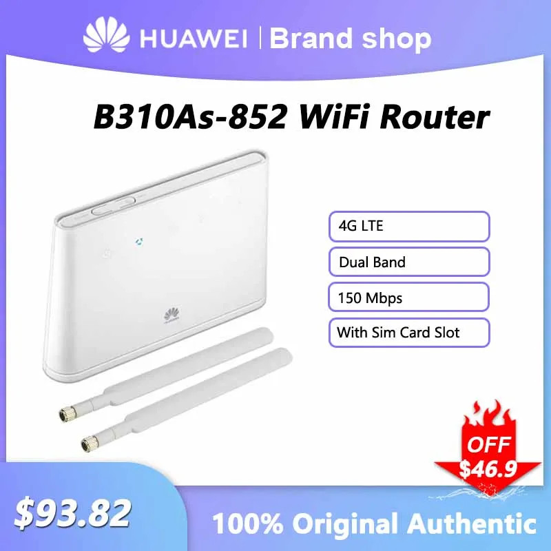 Original Unlocked HUAWEI B310As-852 WiFi Router 4G LTE 150 Mbps Dual ...