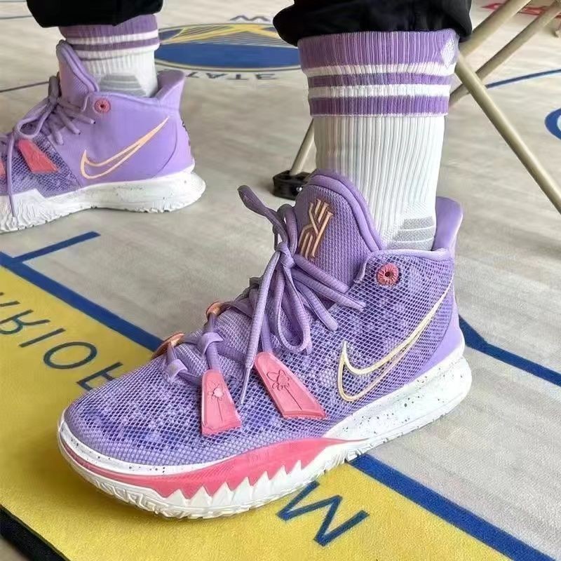 Nike Irving 7th Generation Lavender คณิตศาสตร์สูตรผู้ชายผู้หญิงทนต่อการ ...