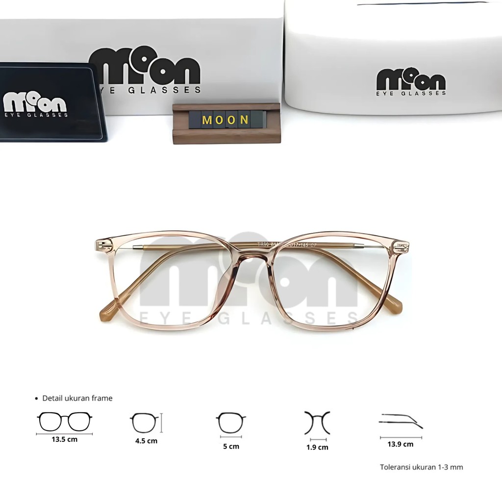 Moon EyeGlasses - แพ็คเกจแว่นตาป้องกันรังสีสีฟ้าลบ/ปกติ/กระบอก Unisex ...
