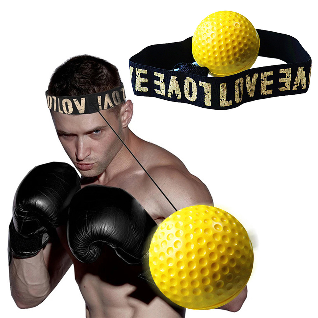 Alo- มวย Reflexes Ball ที่มีแถบคาดศีรษะความเร็วตอบสนองโฟกัสมือตา ...