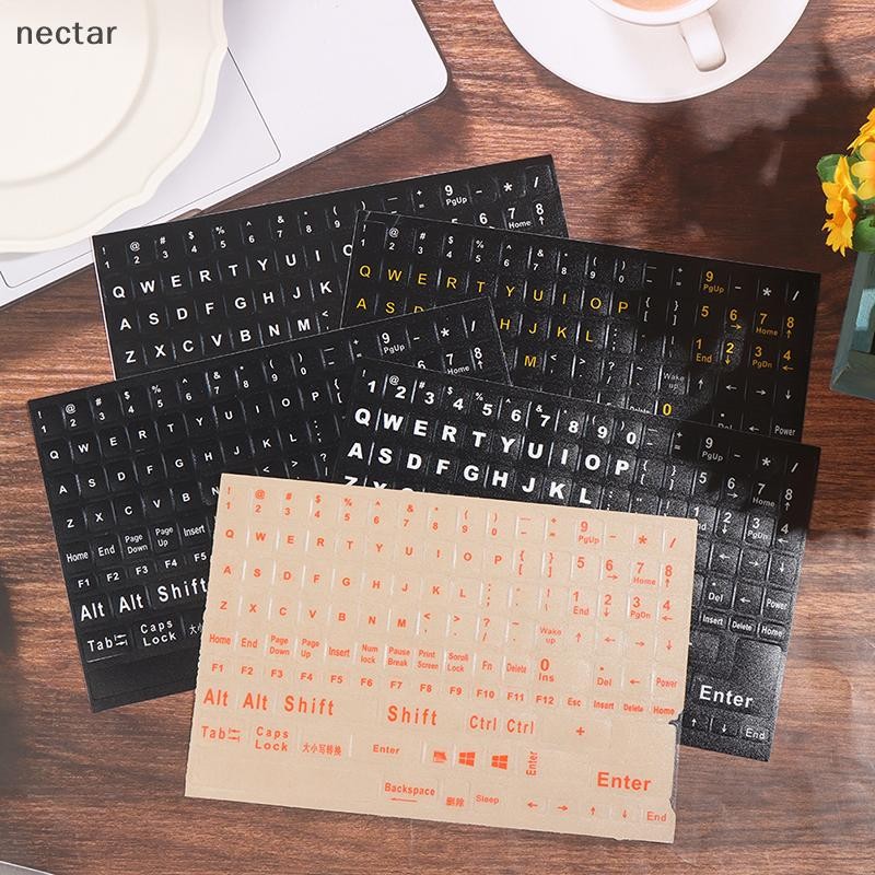 Tar English 120 Keys Matte Standard สติ๊กเกอร์คีย์บอร์ดกันน้ําตัวอักษร ...