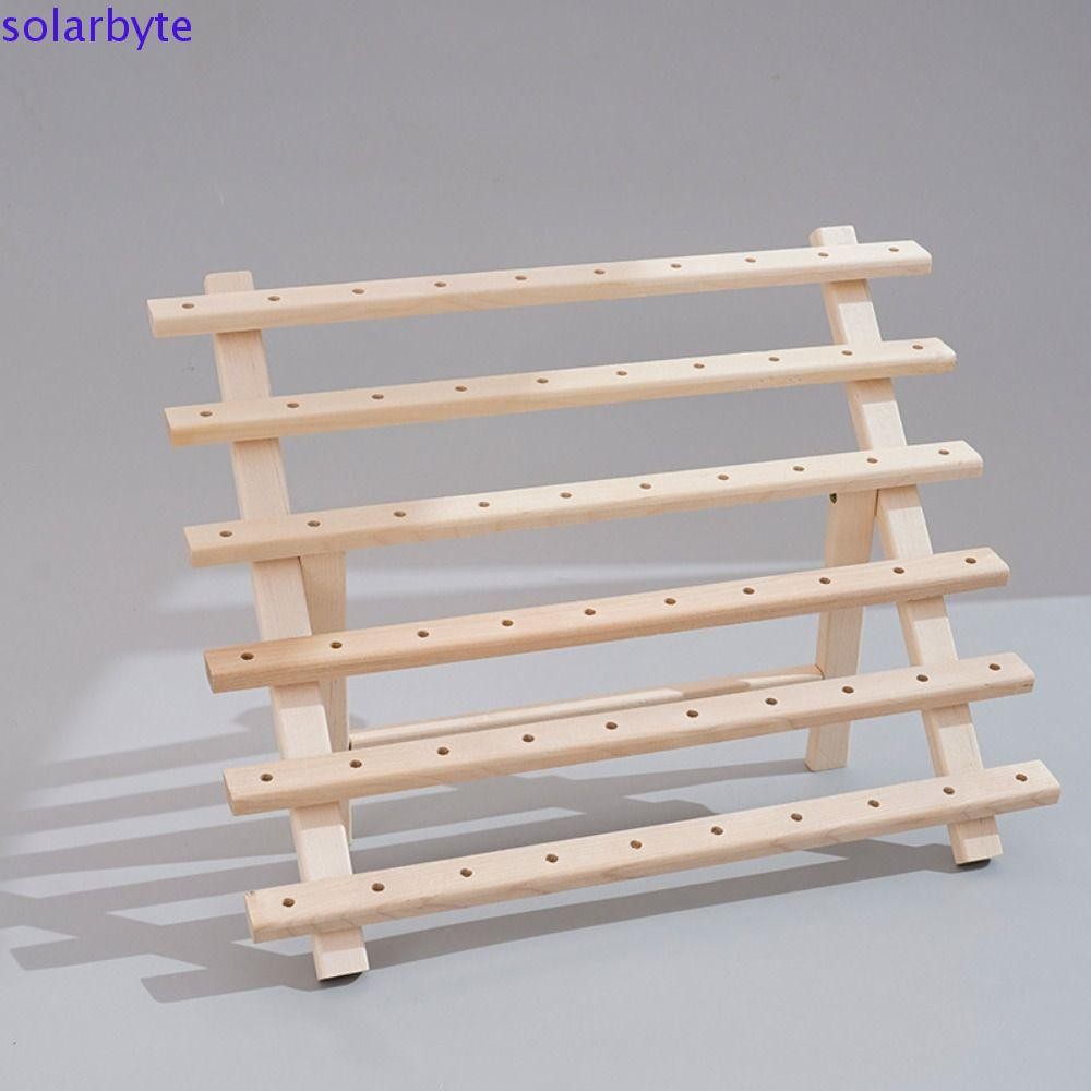 Solarbyte ที่วางด้ายไม้, 60 แกนเย็บปักถักร้อยเย็บด้าย Rack, แกนม้วนเส้นด้าย DIY ทนทานพับเย็บ ...