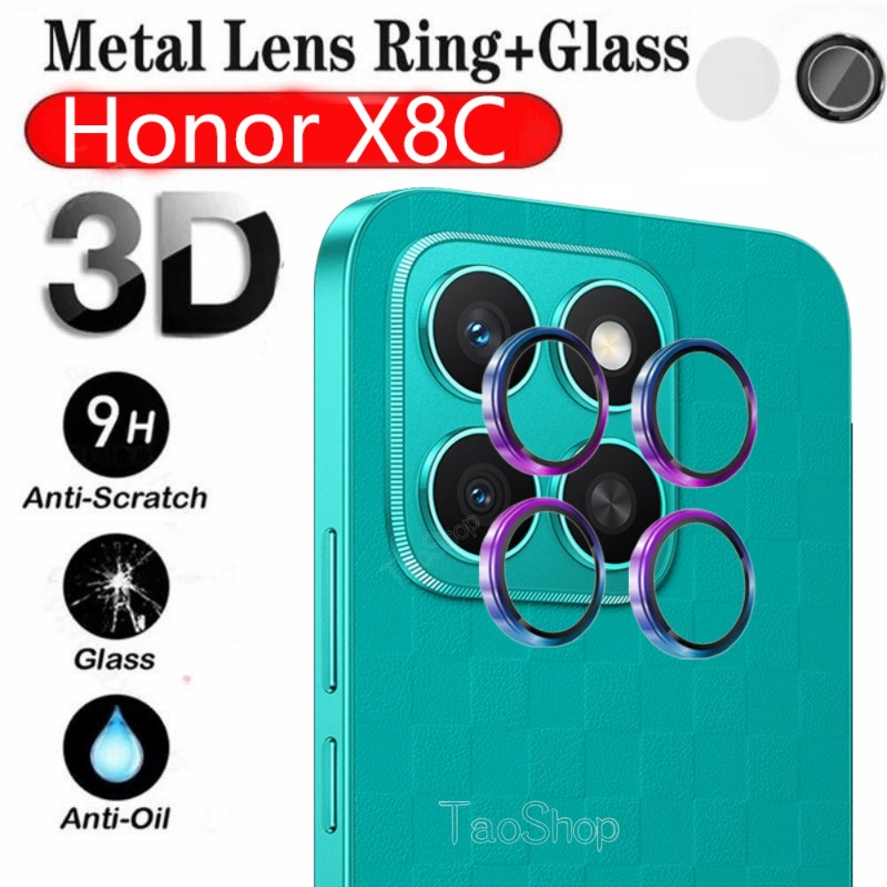 แหวนโลหะกล้องเลนส์ป้องกันฟิล์มสําหรับ Honor X8C X6C X8B X7C X 8C X 6C X ...