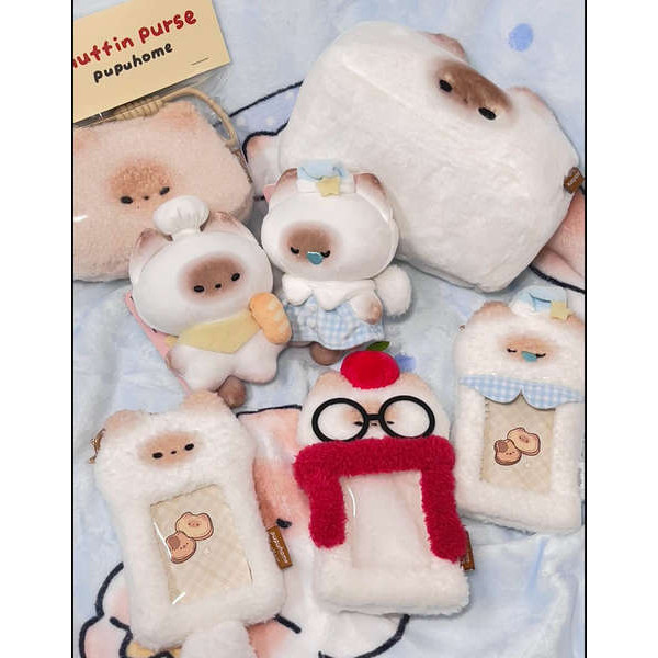 เฟรมการ์ด ที่ใส่การ์ด Original Mantou Cat pupu Plush Card Holder ลูกแมว ...