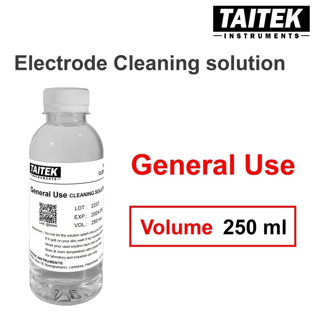 TAITEK pH Electrode Cleaning Solution General Use for pH Meters (250 mL ...