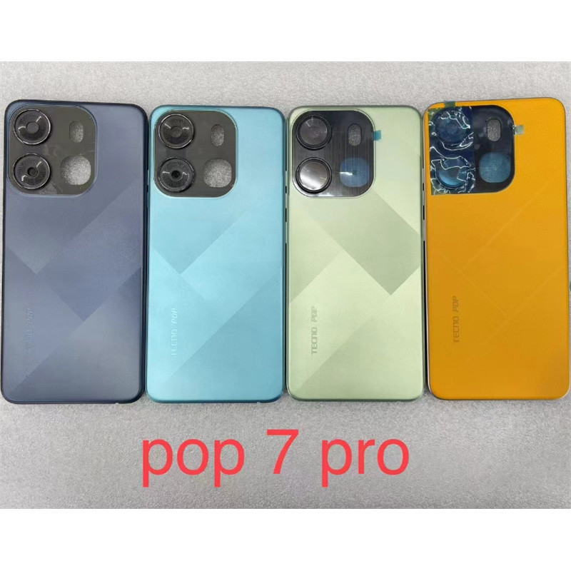ฝาครอบแบตเตอรี่ด้านหลัง พร้อมปุ่มด้านข้าง สําหรับ Tecno Pop 7 BF6 Pop 7 ...