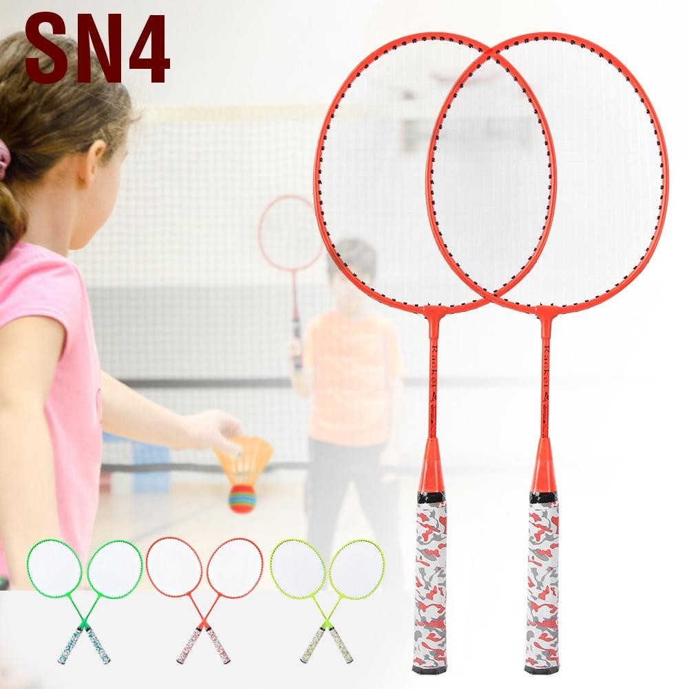 SN4 เด็กชุดไม้แบดมินตันเด็กเครื่องมือการฝึกอบรมเหมาะสำหรับผู้เริ่มต้นเกมกีฬาพ่อแม่และลูก ...
