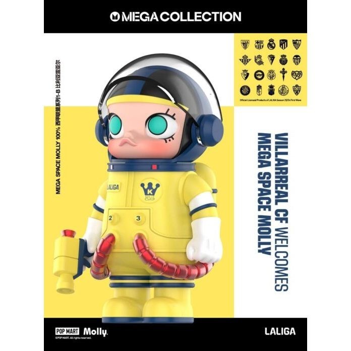 (แท้100% พร้อมส่ง) MEGA SPACE MOLLY 100% LaLiga League Series POPMART ...