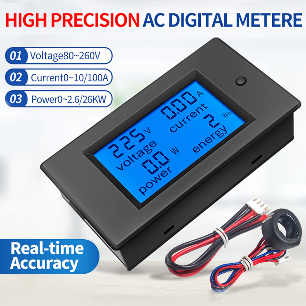 Voktta AC 80-260V 10A/100A PZEM-021/061-VH Multi-function Digital Power ...