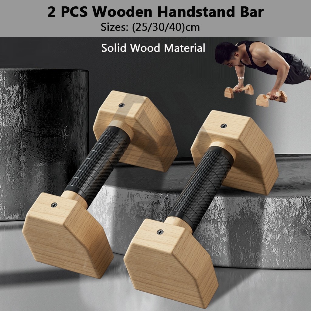 3h ฟิตเนส 2PCS Parallels Gymnastic Calisthenics ไม้ Handstand Bar ...
