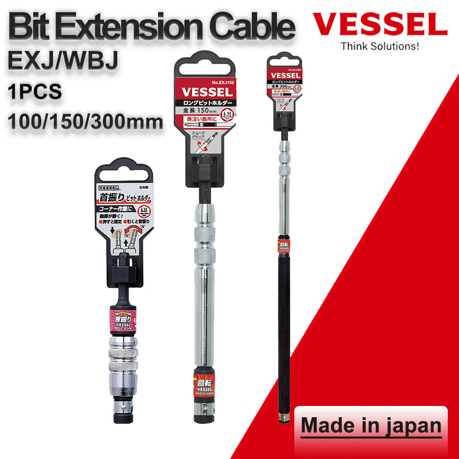 Vessel 1/4 "Hex แหวนไขควงสว่าน Bits Extension Rod Quick Change Holder Drive Guide สกรูเจาะเคล็ด ...