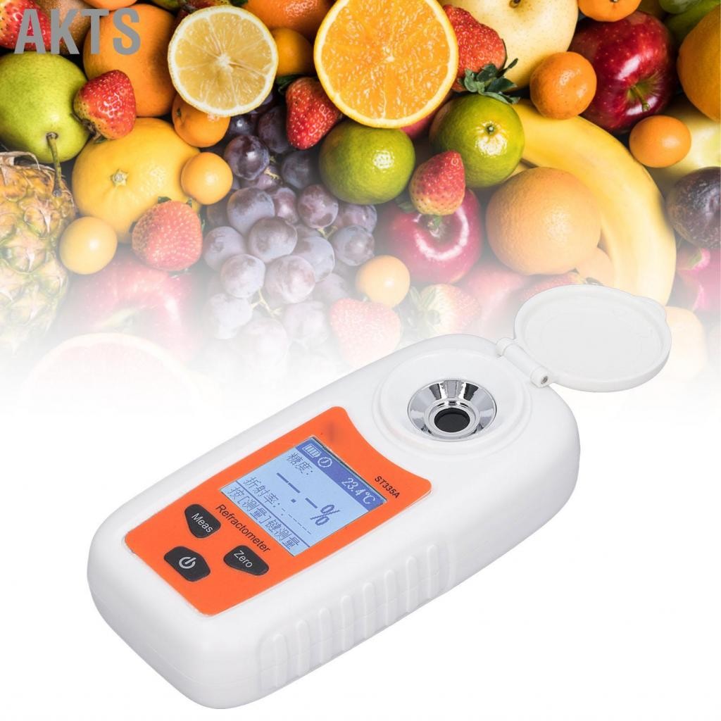 AKTS เครื่องทดสอบความหวาน LCD Brix Refractometer Portable Portable Automatic Absension Abs ...