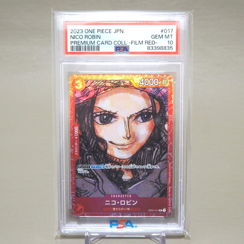 One Piece Card PSA10 Nico Robin OP01-017 R FILM RED Promo 2023 Japanese PS315 | Shopee Thailand