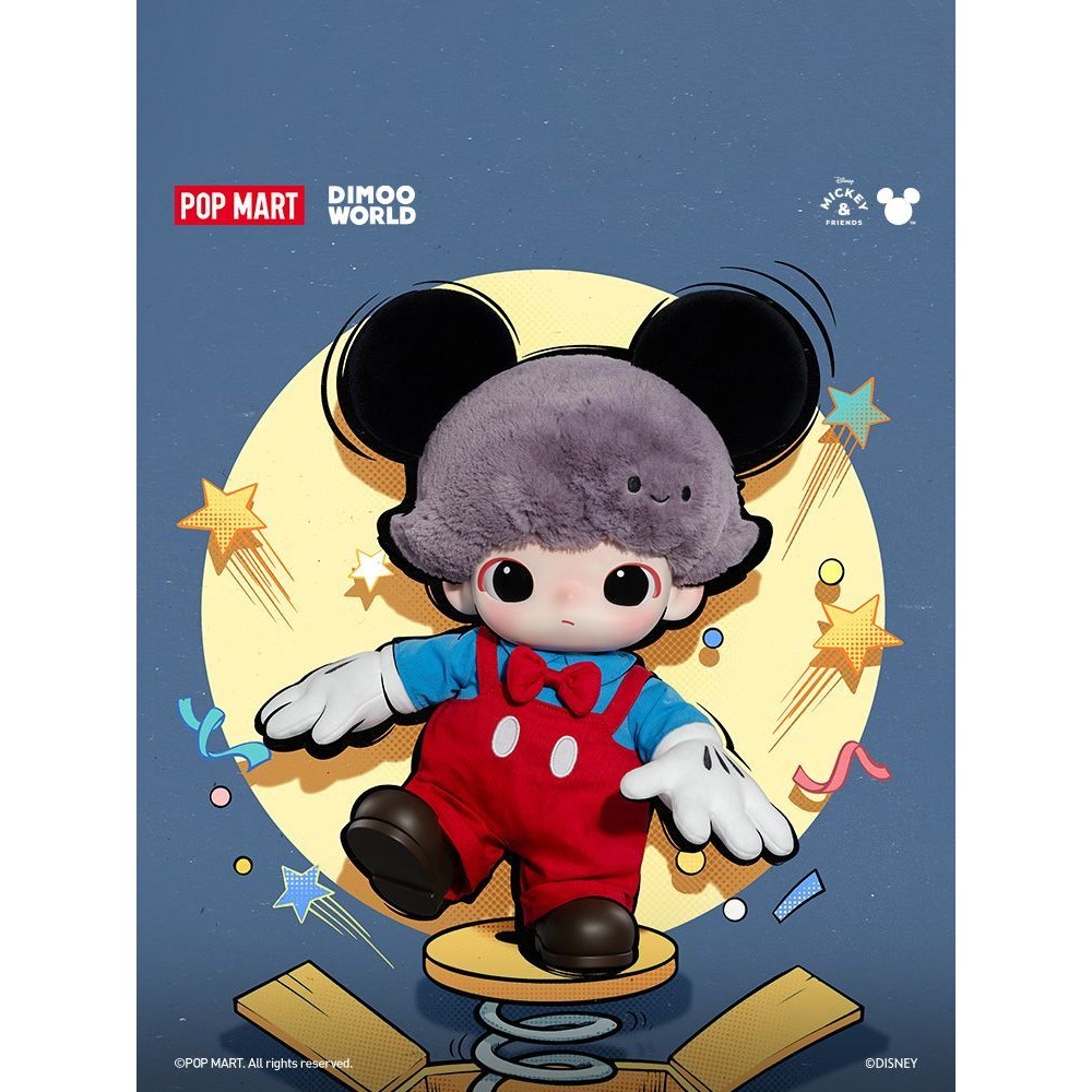 Popmart DIMOO WORLD x Disney Series กระเป๋าเป้ตุ๊กตา Mickey Vinyl ...