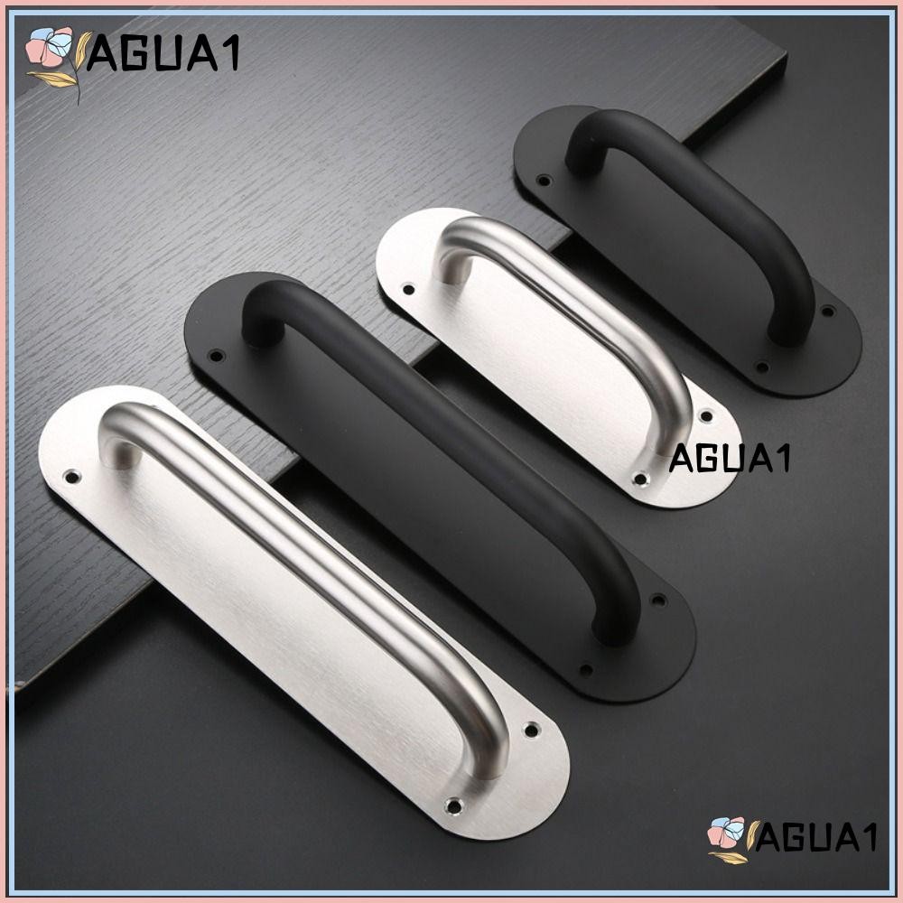 ที่จับฮาร์ดแวร์ AGUA1, Silver Black D Pull Door Handle, Stainless Steel ...