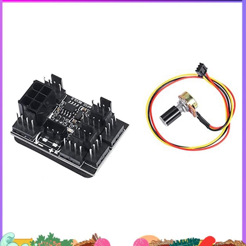Super 3 Pin 4 Pin Fan Adapter PWM PC Chassis พัดลมระบายความร้อน Hub ...