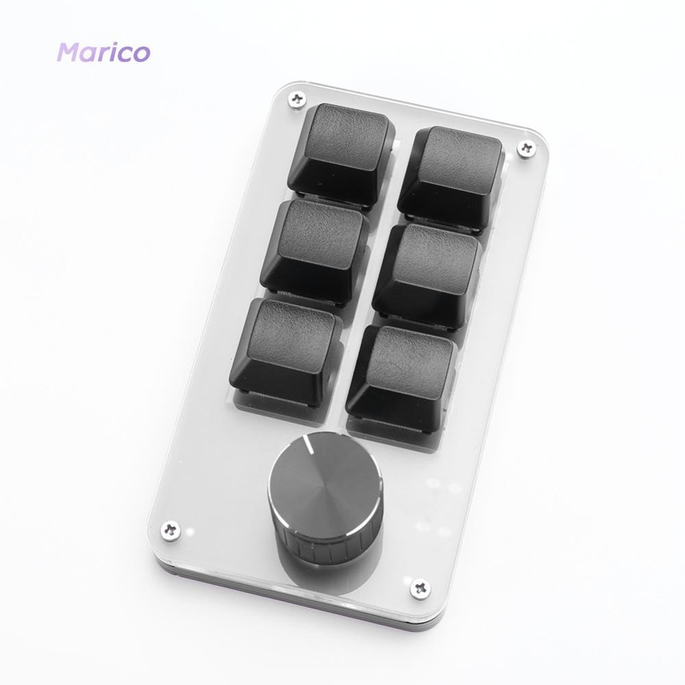 6 Key 1 Knob Programming Macro Custom Knob Keyboard RGB Mechanical ...