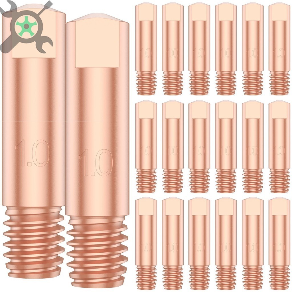 20 ชิ้น Contact Tip Kit ทองแดงเชื่อม Contact Tip ชุดทนทาน M6 ด้าย 1 มม. ...