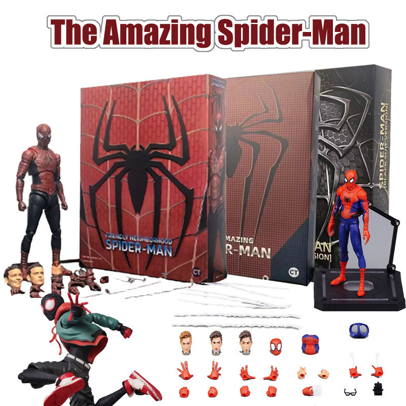 Shfigure CT Mafex 147 Symbiote Spider-Man Noir Miles Morales Iron ...