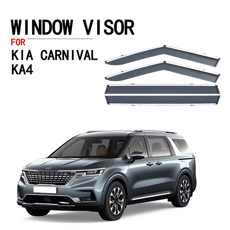 สําหรับkia Carnival KA4 2021 2022 2023 รถอุปกรณ์เสริมหน้าต่างWind Deflector Visor Rain/Sun Guard ...