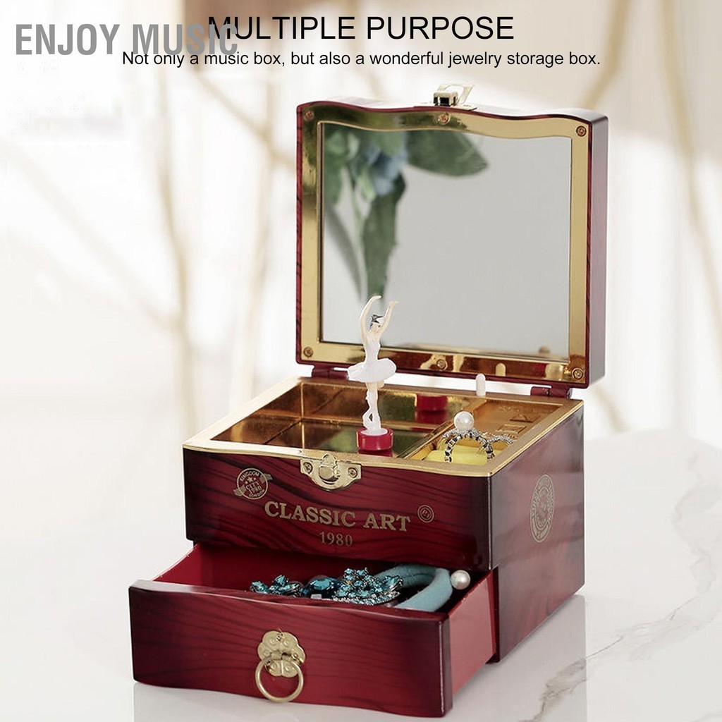Enjoy Music หมุน Ballerina Dancer Box Nostalgic Elegant สาวเต้นรำดนตรี ...