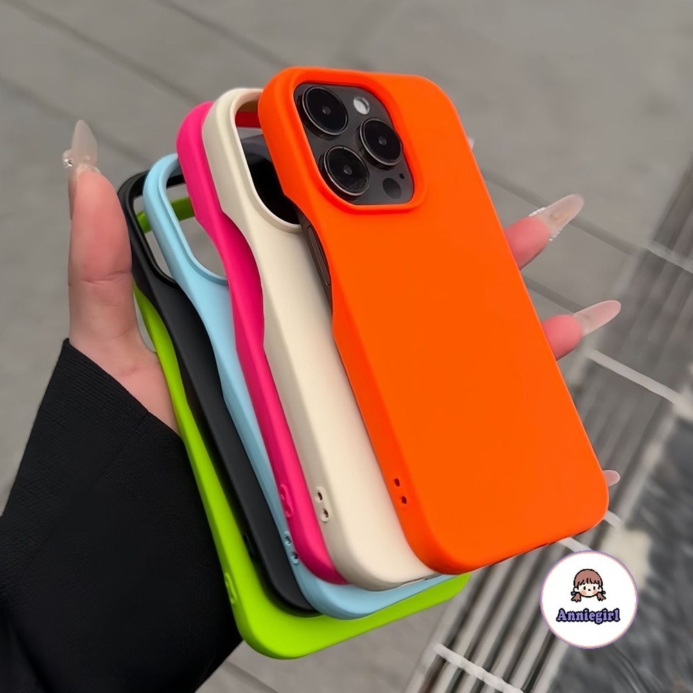 แฟชั่นสีทึบครึ่งแพ็คเคสโทรศัพท์เคลือบสําหรับiphone 11 16 15 Pro Max 12 ...