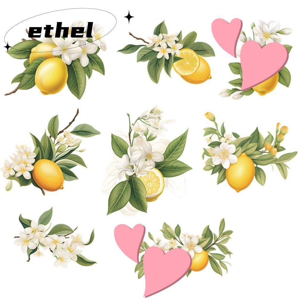 Ethel1 สติ๊กเกอร์ติดผนัง, PVC Retro Lemon Stick สติ๊กเกอร์, Wall Decor ...