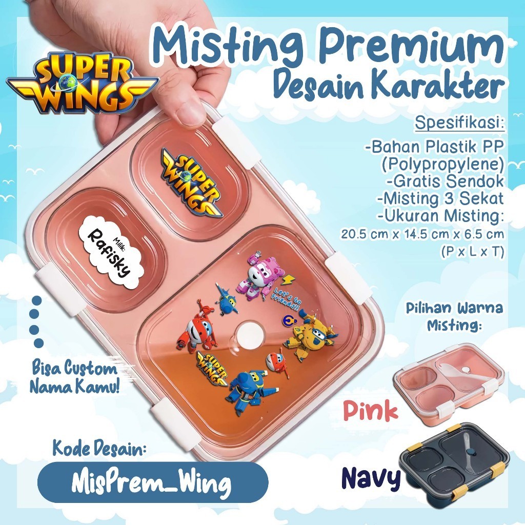 Misting/lunchbox/lunch Box/Bento Box CUSTOM - ที่ชื่นชอบเด็กการ์ตูน ...