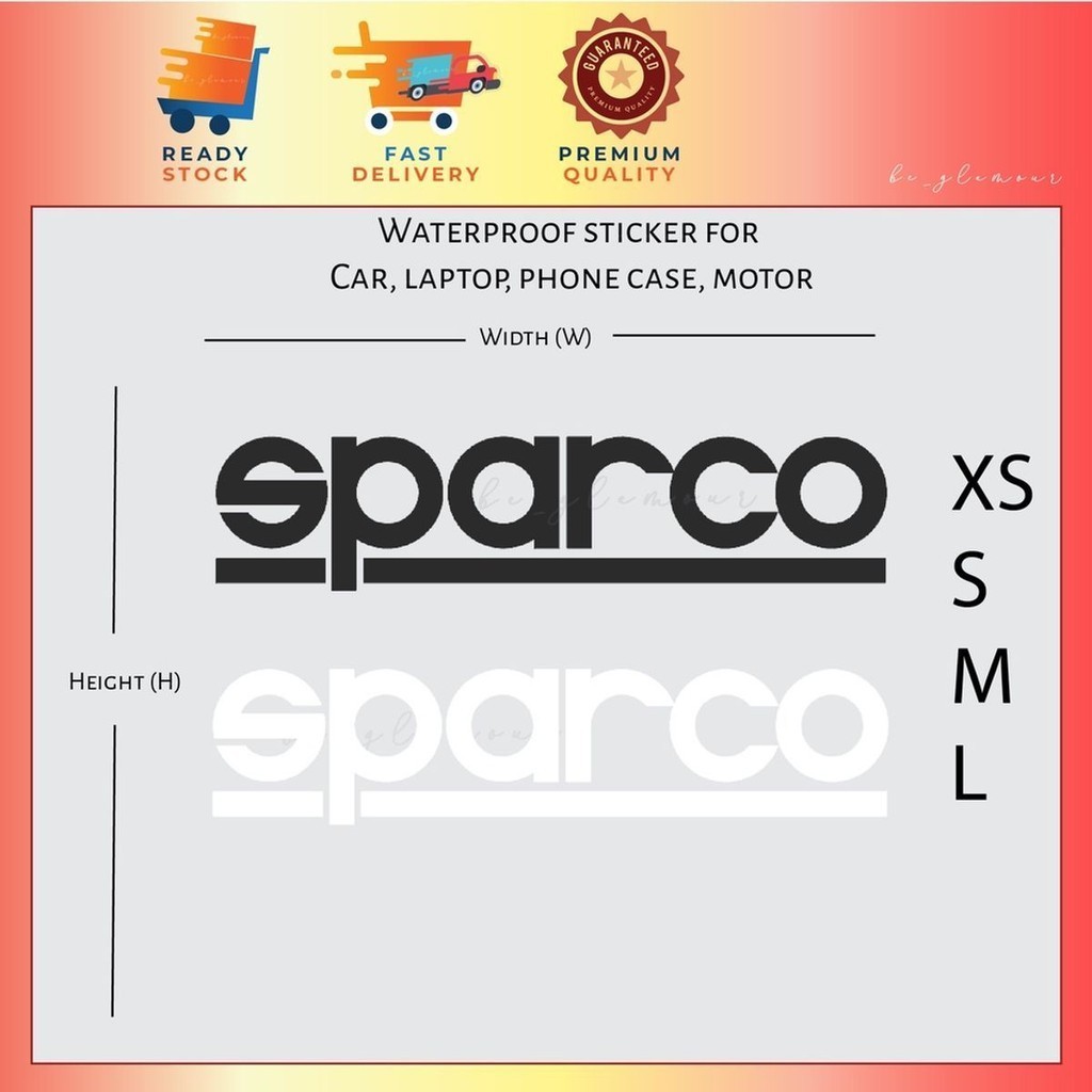 [2 ชิ้น] SPACO สติกเกอร์สะท้อนแสง kereta stiker pantula kaya racing ...