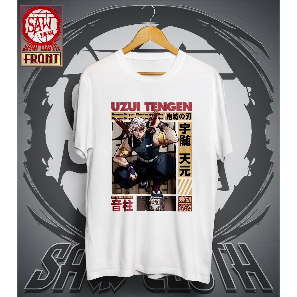 ใหม่ Katun SAW CLOTH TENGEN UZUI เสื ้ อยืด Kaos Manga อะนิเมะ DEMON ...