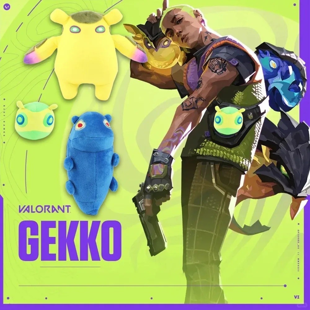 Valorant Gekko ของเล่นตุ๊กตา Wingman ตุ๊กตาตุ๊กตาน่ารักเกม Merchandise ...