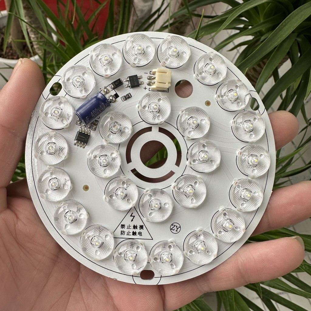 แผงไฟLED กลมสองสี 12w 220vไม่ต้องใส่กล่องควบคุมต่อไฟเข้า L N ได้เลย ...